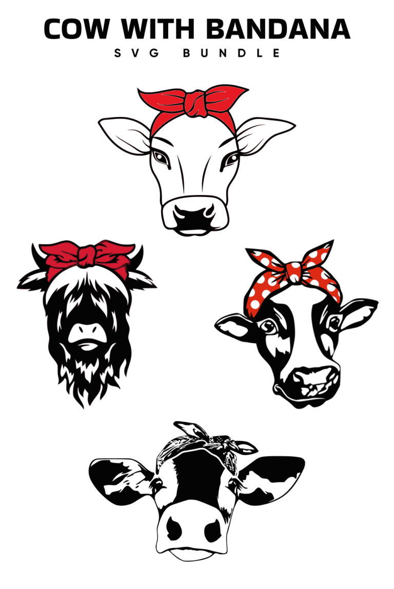 Cow with Bandana SVG – MasterBundles