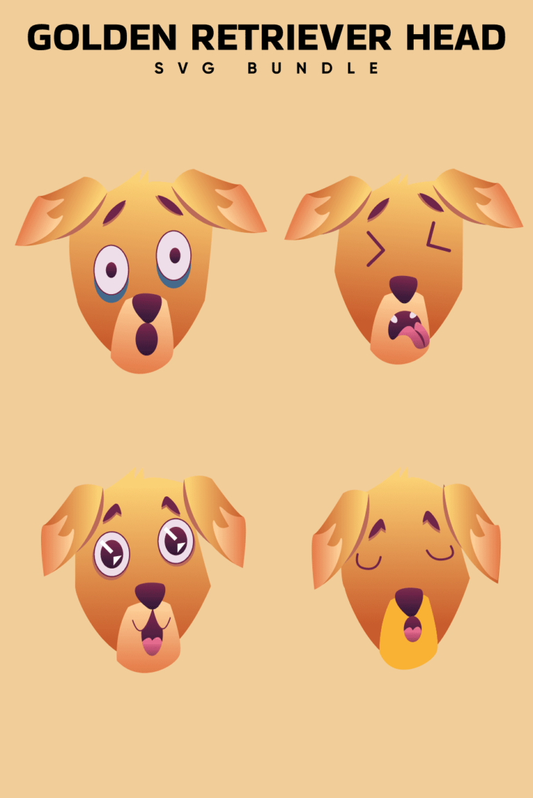 Golden Retriever Head SVG – MasterBundles