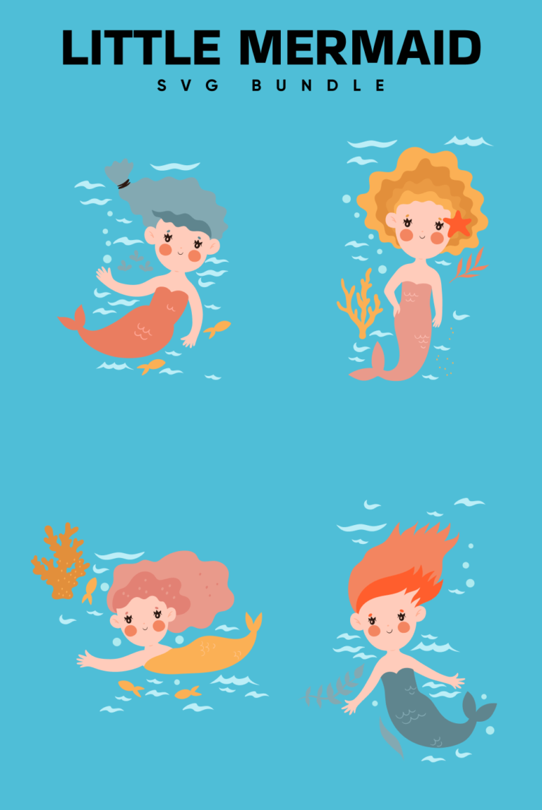 Little Mermaid SVG Free – MasterBundles