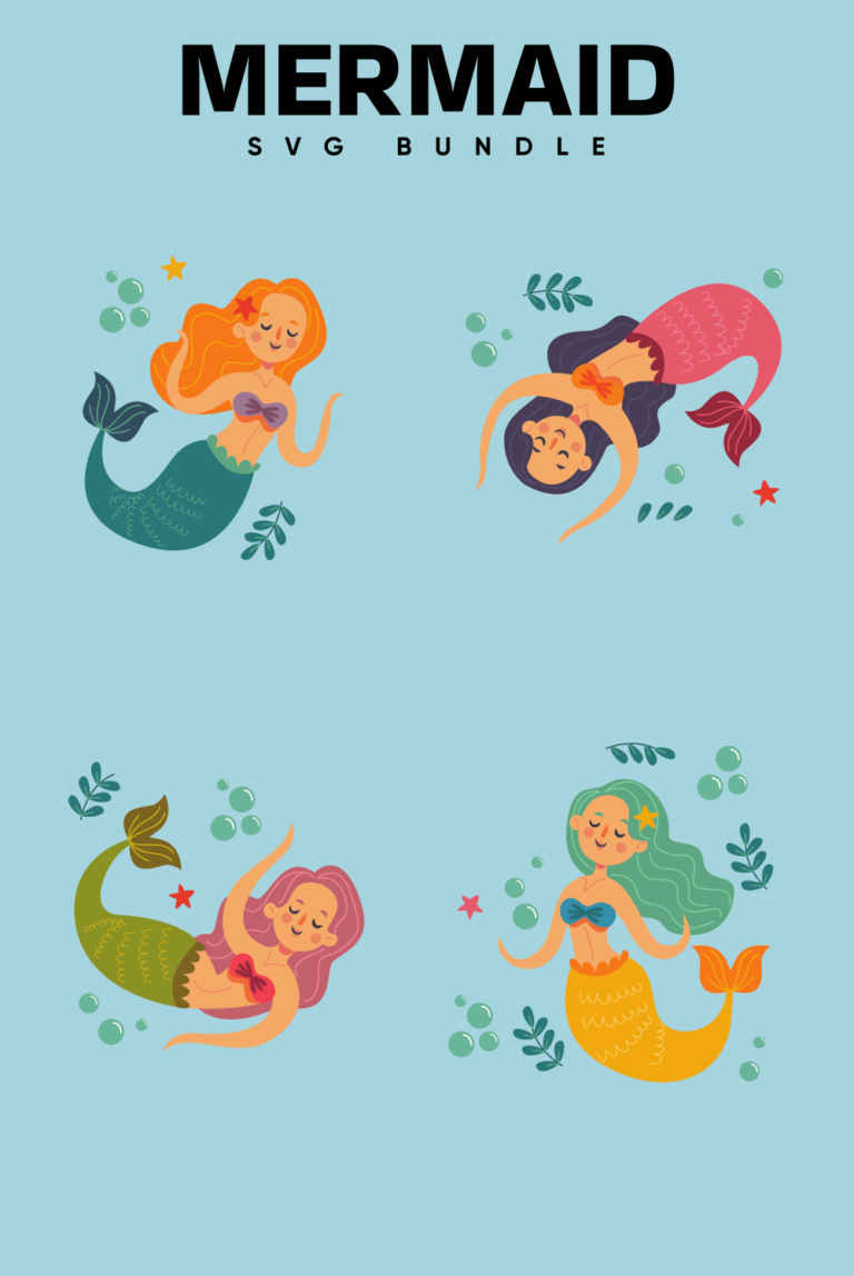 4 Free Mermaid SVG Designs – MasterBundles