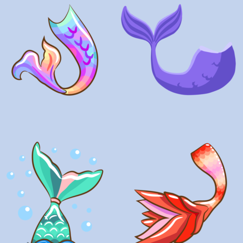 Free Mermaid Tails SVG | Master Bundles