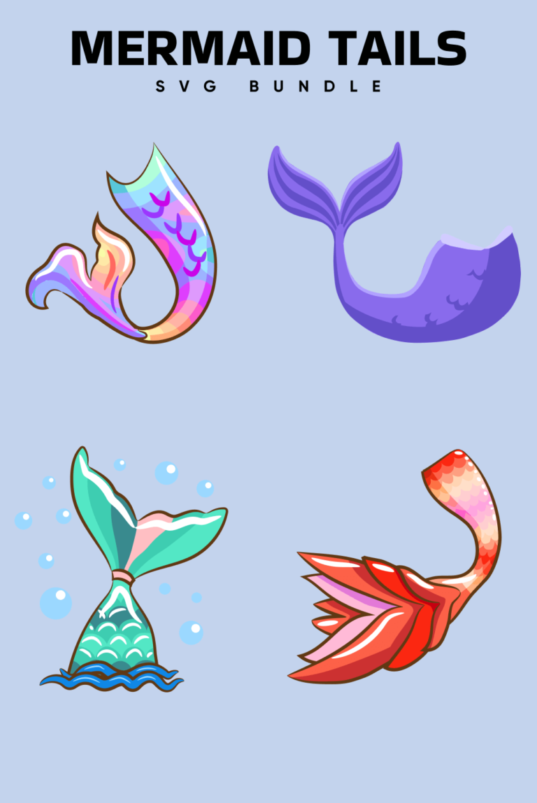 Free Mermaid Tails SVG – MasterBundles