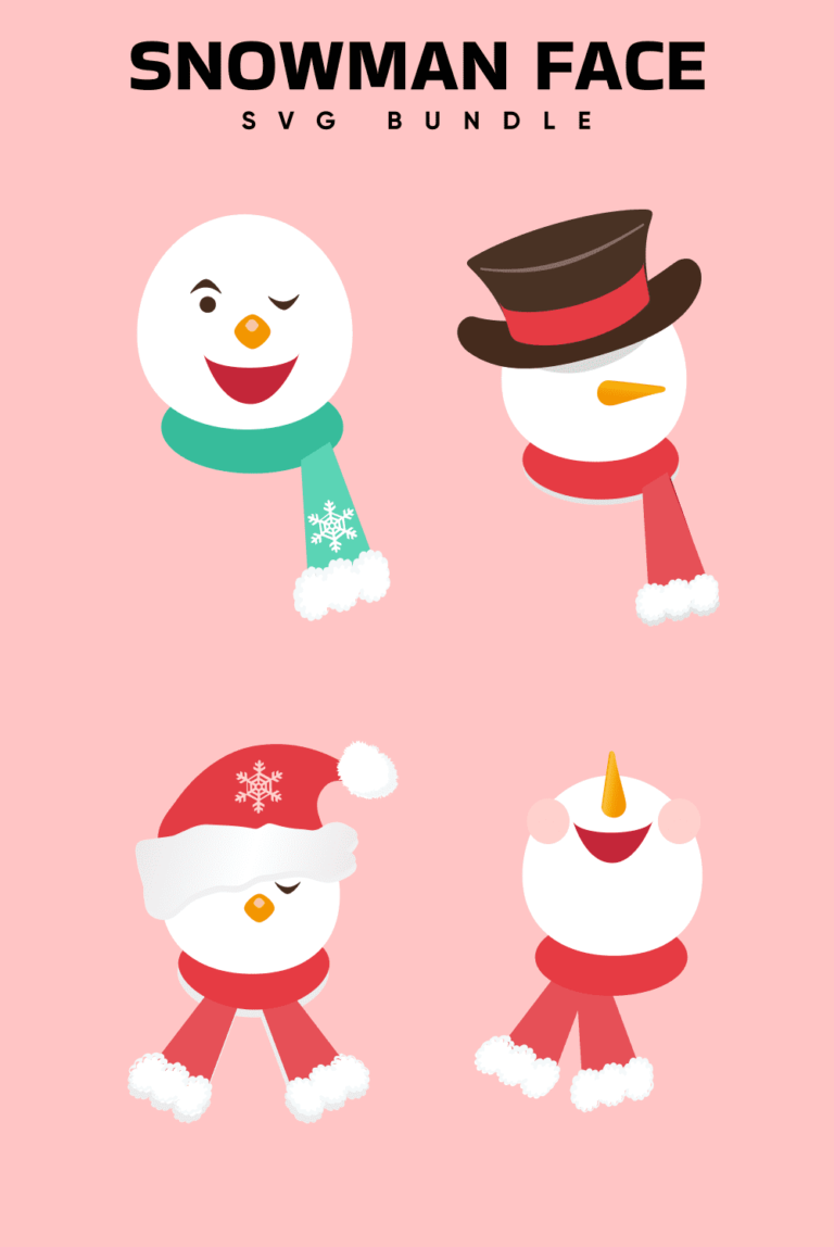 Snowman Face SVG Free – MasterBundles