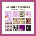 12 Witch Seamless Digital Paper – MasterBundles