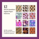 12 Witch Seamless Digital Paper – MasterBundles