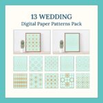 13 Wedding Digital Paper Pack – MasterBundles