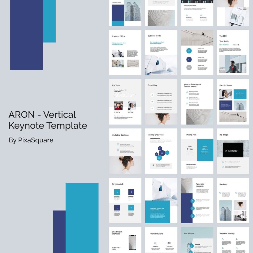 ARON - Vertical Keynote Template – MasterBundles