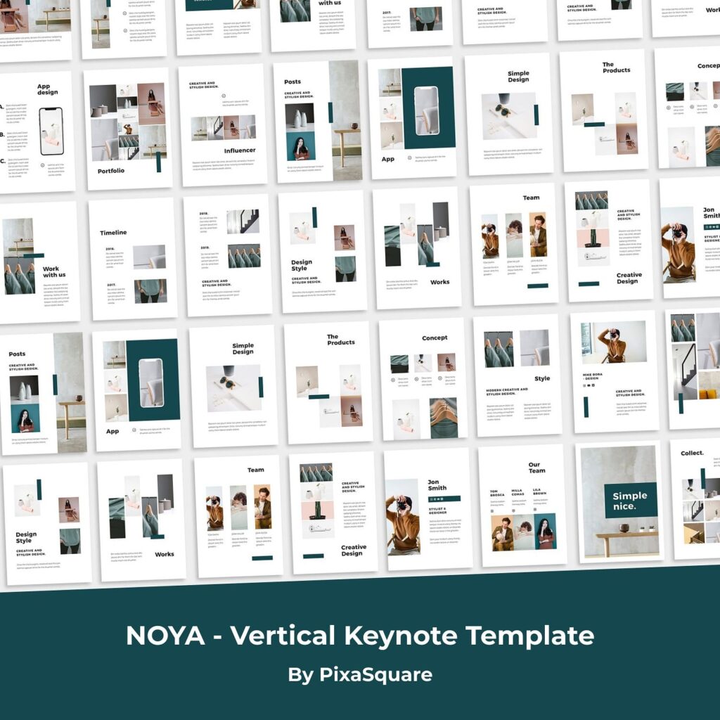 NOYA - Vertical Keynote Template – MasterBundles