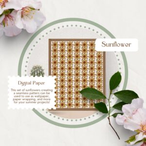 Sunflower Digital Paper Design – MasterBundles