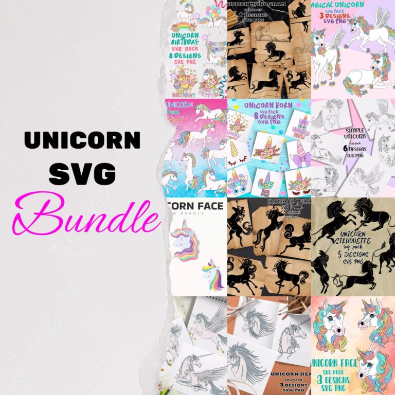 Cute Unicorn SVG Files – MasterBundles