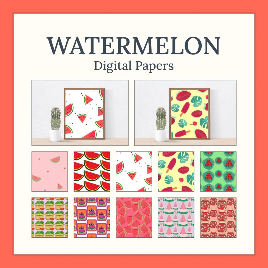 Watermelon Digital Papers – MasterBundles