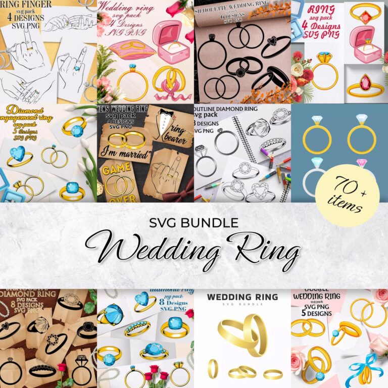 Wedding Ring SVG Bundle – MasterBundles
