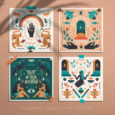 Sacred Oracle Vector Illustrations Bundle – MasterBundles