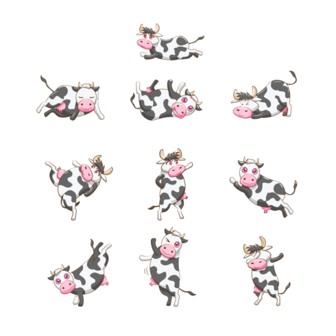 Cartoon Cow SVG Files | MasterBundles