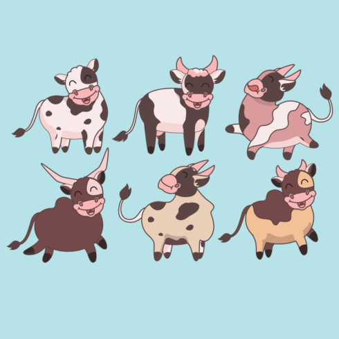 6 Cute Cow SVG Designs | Master Bundles