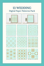 13 Wedding Digital Paper Pack – MasterBundles
