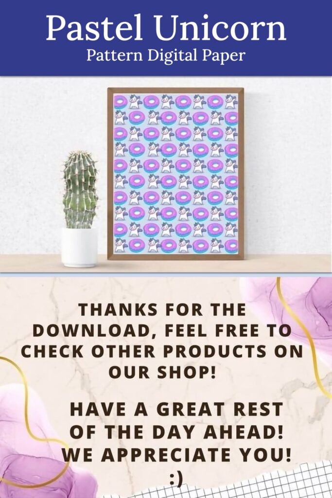 Pastel Unicorn Pattern Digital Paper – MasterBundles
