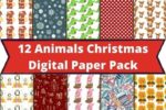 12 Animals Christmas Pattern Pack – MasterBundles