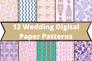 12 Wedding Digital Paper Patterns – MasterBundles