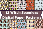 12 Witch Seamless Digital Paper Patterns – MasterBundles