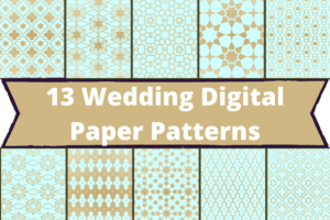 13 Wedding Digital Paper Pack – MasterBundles