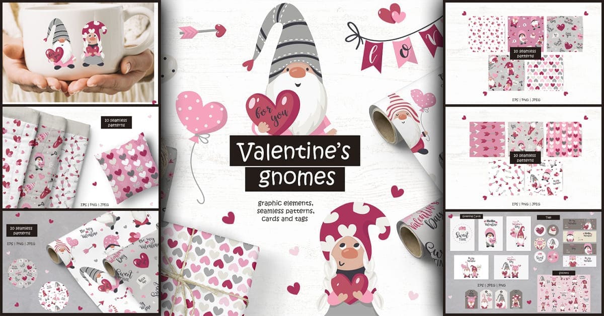 Valentine's Gnome Collection – MasterBundles