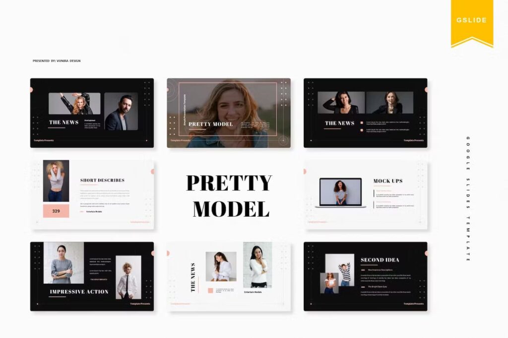 Pretty Model | Google Slides Template – MasterBundles