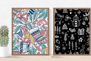 12 Animals Christmas Pattern Pack – MasterBundles