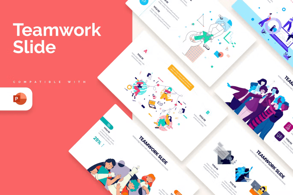 Business Teamwork PowerPoint Infographics – MasterBundles