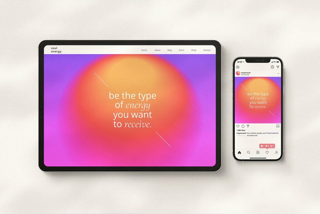 Soul Energy Vibrant Noisy Gradient Backgrounds – MasterBundles
