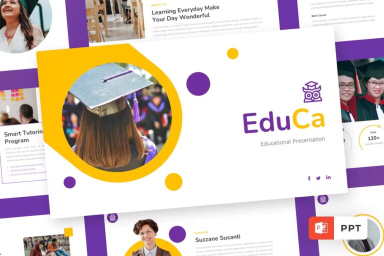 Education University Powerpoint Template - Educa – MasterBundles