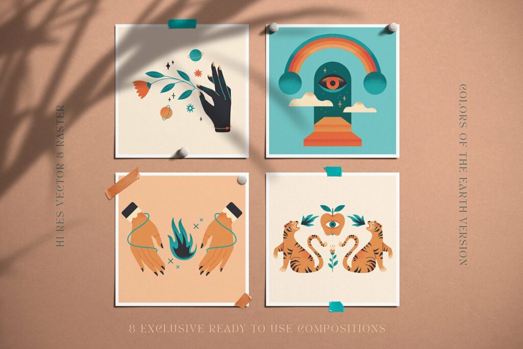 Sacred Oracle Vector Illustrations Bundle – MasterBundles