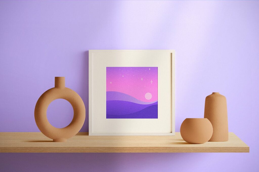 Oh Summer! Neon Sunset Scene Set | Master Bundles