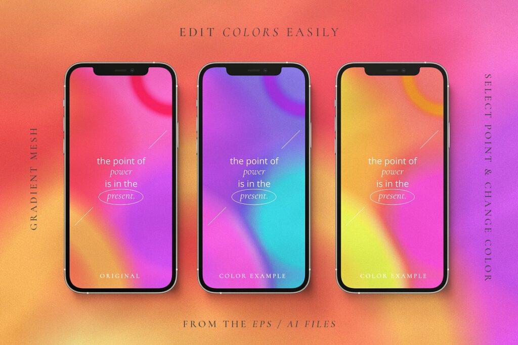Soul Energy Vibrant Noisy Gradient Backgrounds – MasterBundles