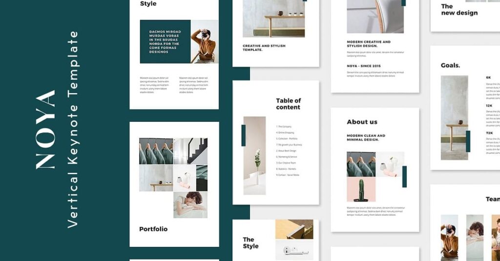 NOYA - Vertical Keynote Template – MasterBundles