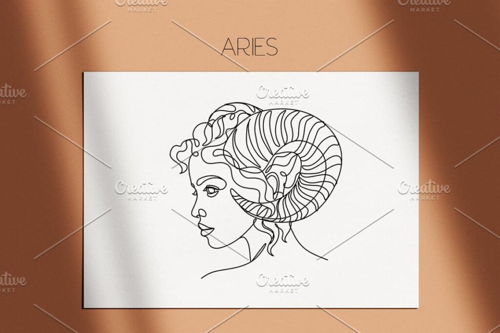 12 Zodiac Horoscope Sign Line Art – MasterBundles