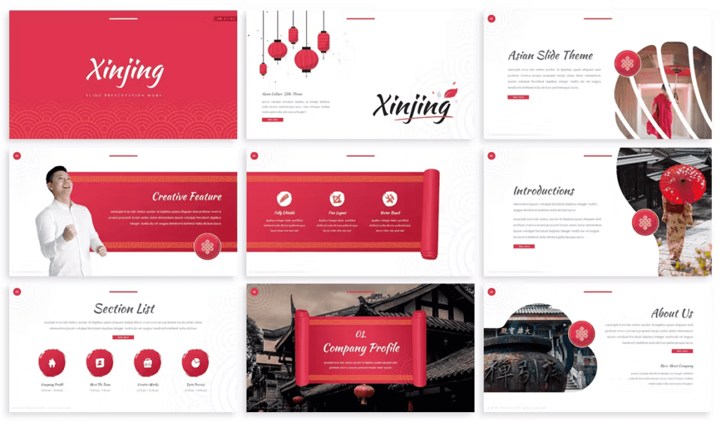 Xinjing - Oriental PowerPoint Template – MasterBundles