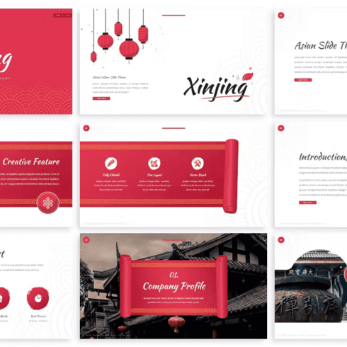 Xinjing - Oriental PowerPoint Template – MasterBundles