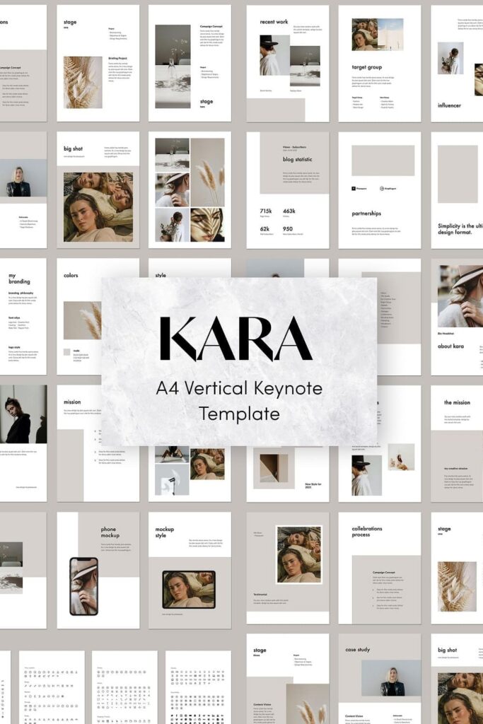 KARA - A4 Vertical Keynote Template – MasterBundles