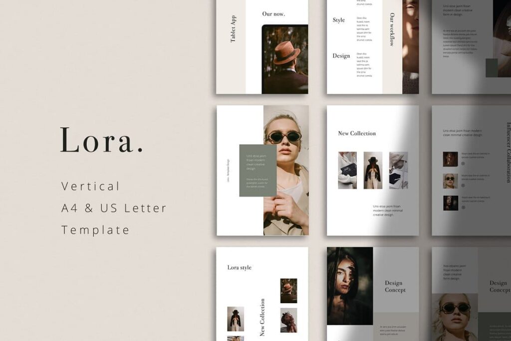 LORA - Vertical Keynote Template – MasterBundles