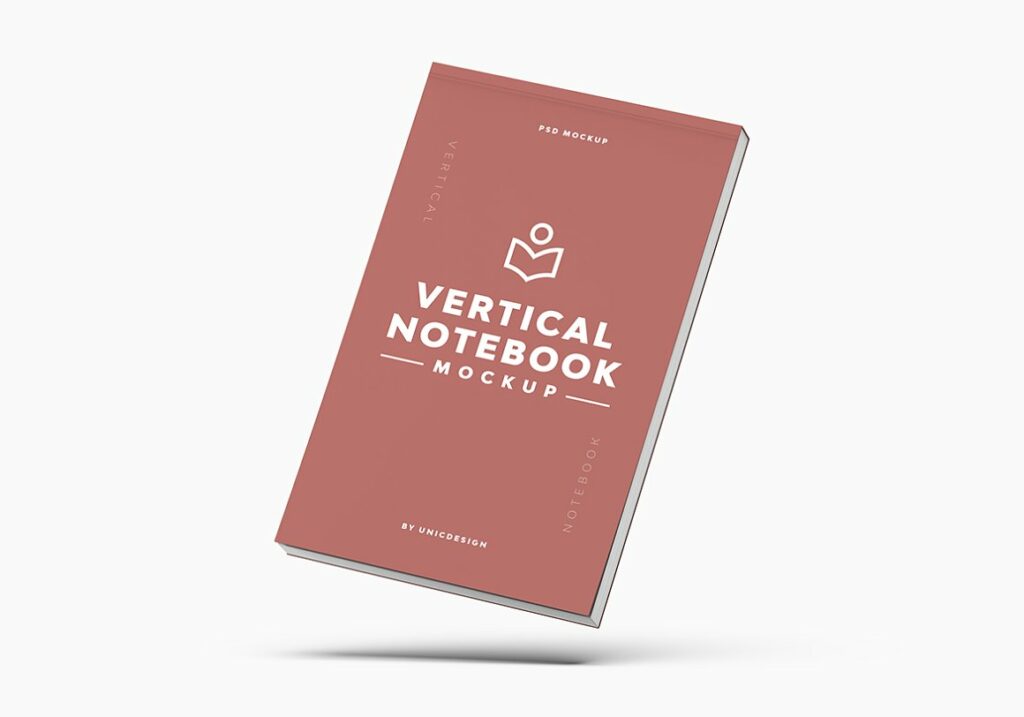 Vertical Notebook Mockup – MasterBundles