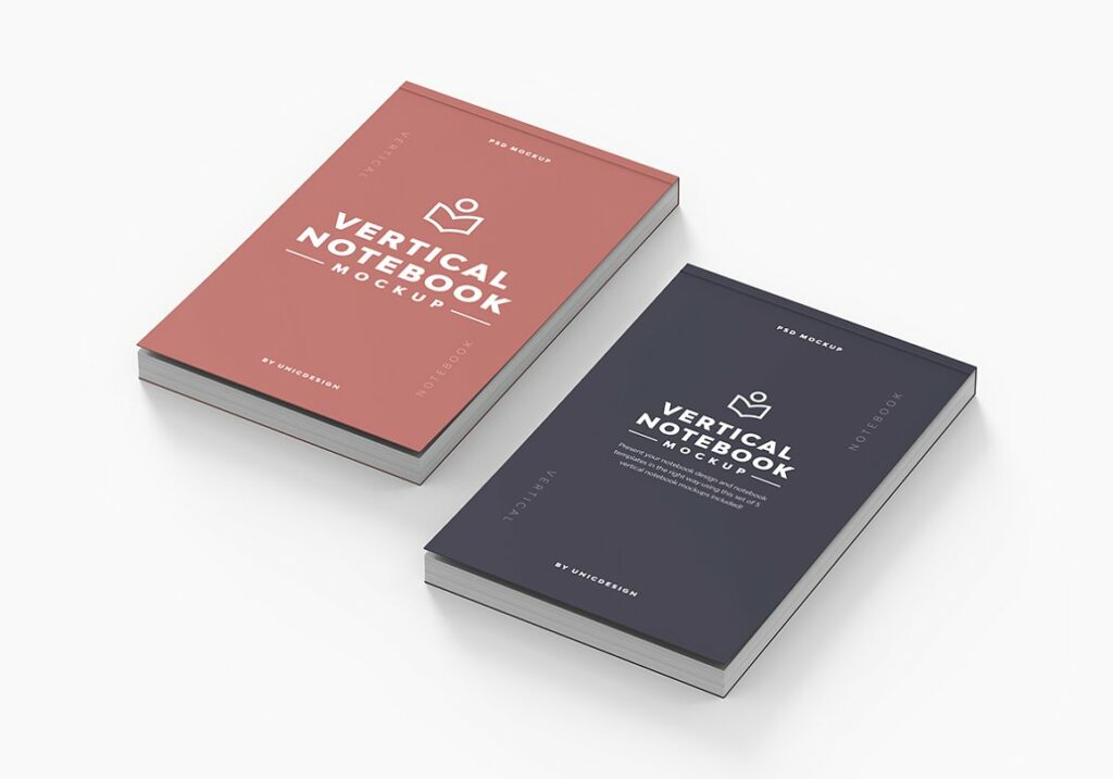 Vertical Notebook Mockup – MasterBundles
