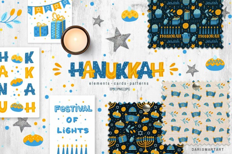 Hanukkah Jewish Holiday Design – MasterBundles