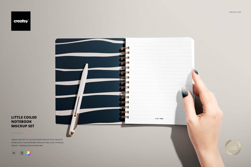 Little Coiled Notebook Mockup Set – MasterBundles