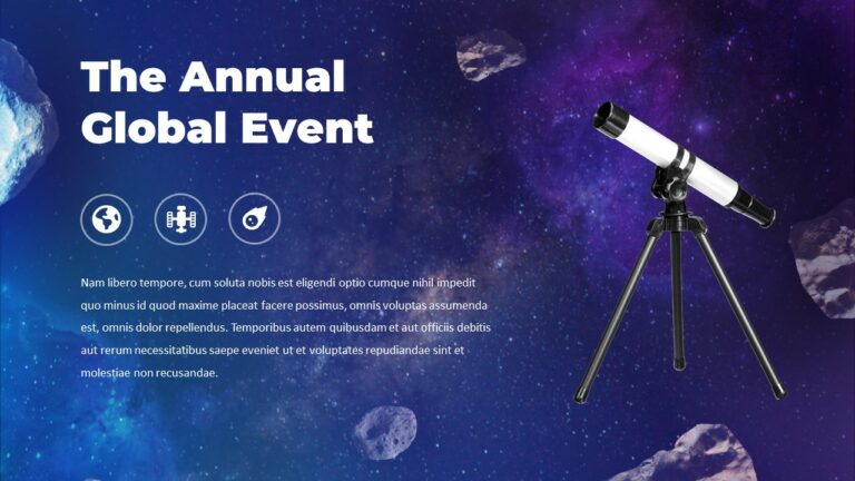 Meteor Day International Asteroid Day Presentation – MasterBundles