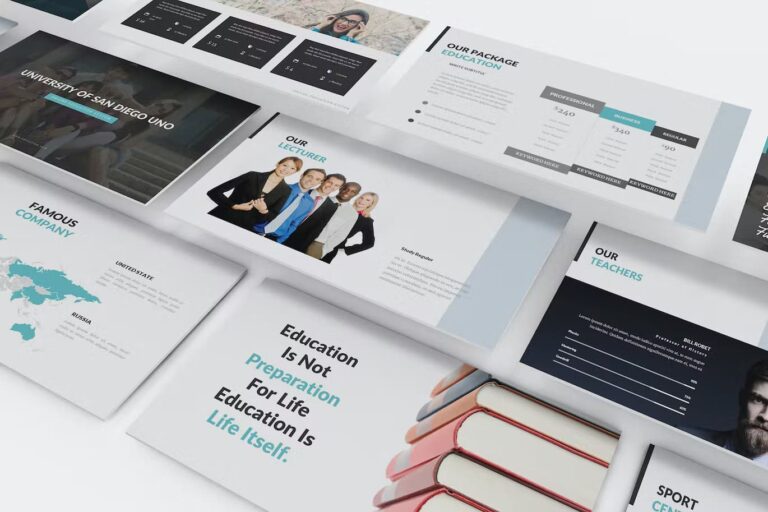 University and Education Powerpoint Template – MasterBundles