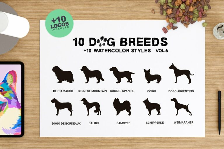 10 Dog Breeds Logos Vol.6 – MasterBundles