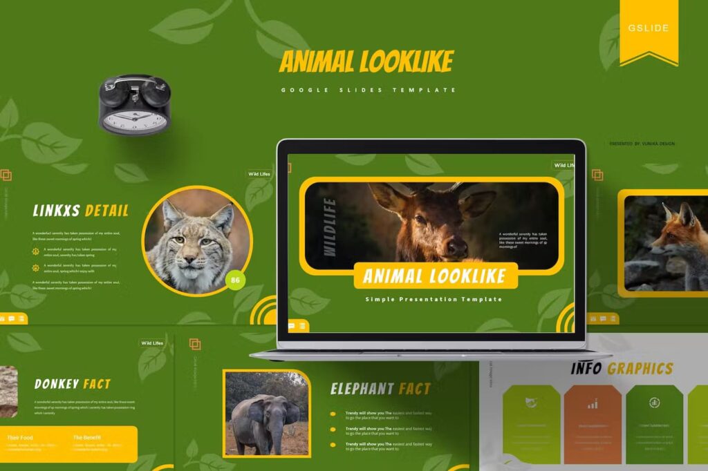 Animal Looklike | Google Slides Template – MasterBundles