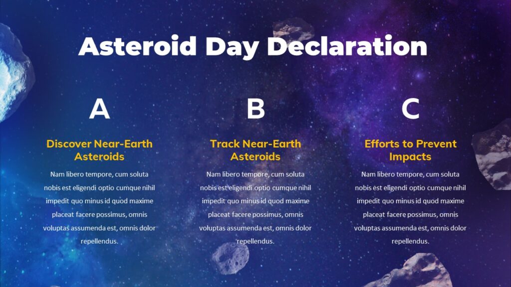 Meteor Day International Asteroid Day Presentation – MasterBundles