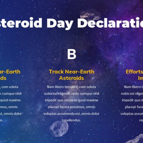 Meteor Day International Asteroid Day Presentation | MasterBundles